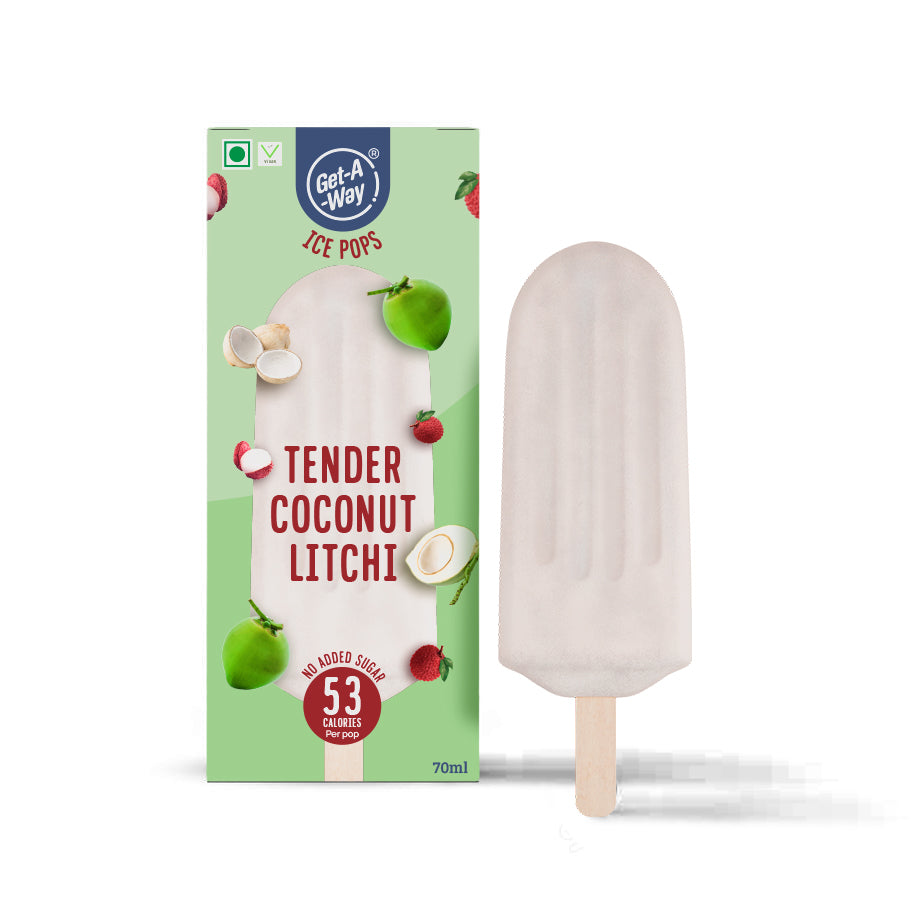Tender Coconut Litchi Ice Pop | Vegan | Get-A-Way